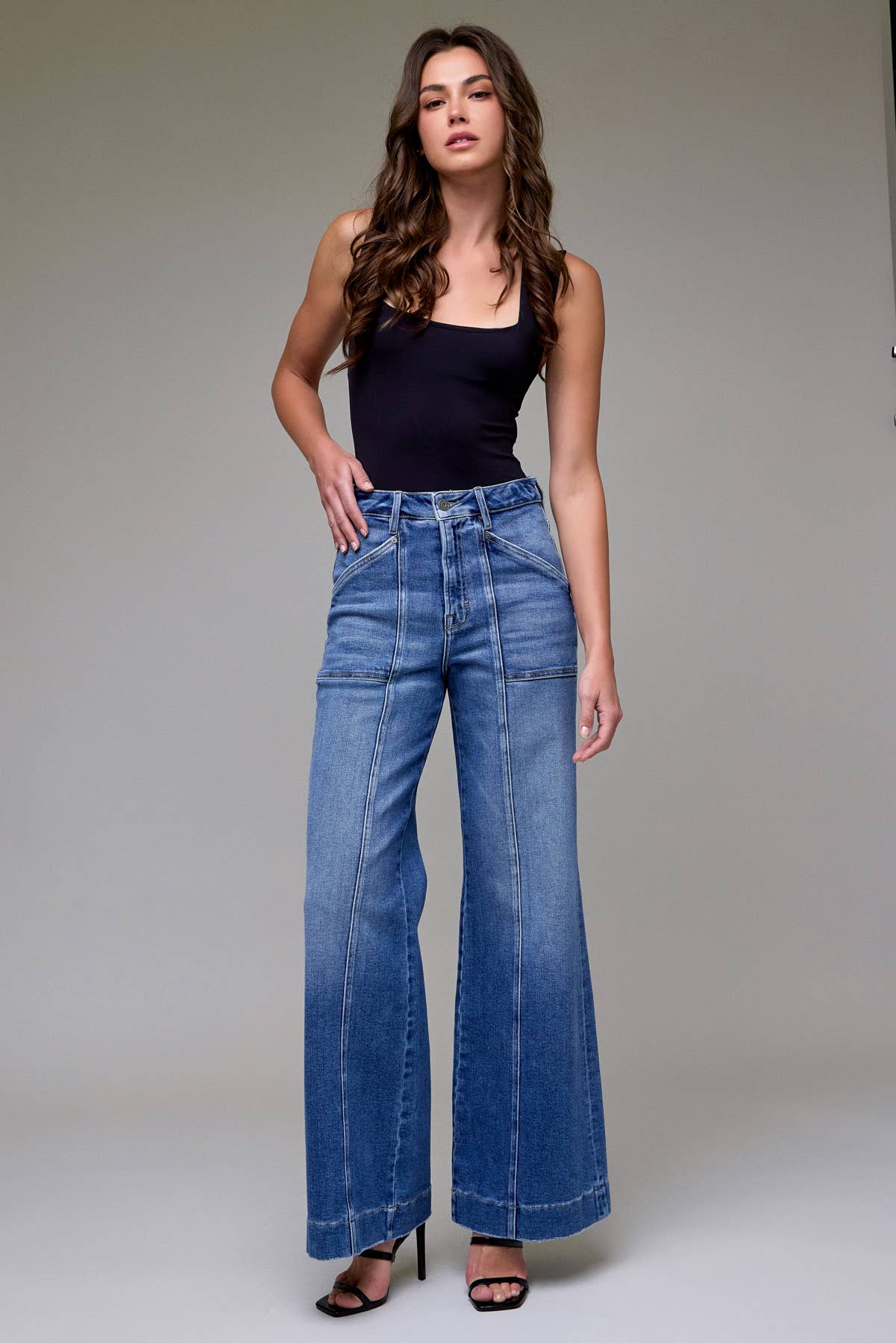 Medium Wash Seam 33" Inseam Comfort Flare OH – Finn & Roe